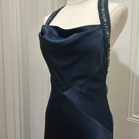 BCBGMaxAzria | Dresses | Nwt Bcbg Navy Long Gown | Poshmark